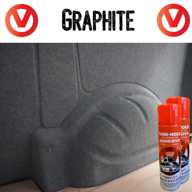 Campervan carpet - Graphite - Vandalised